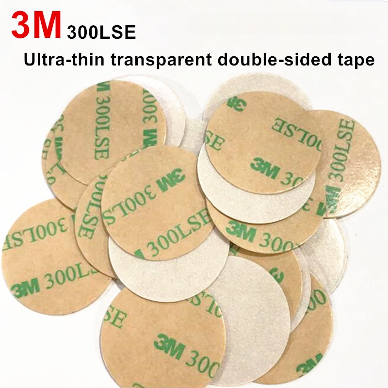 10pcs 3M 300LSE Double Sided Adhesive Sticky Tape Transparent Strong Stickiness Round 60mm ...