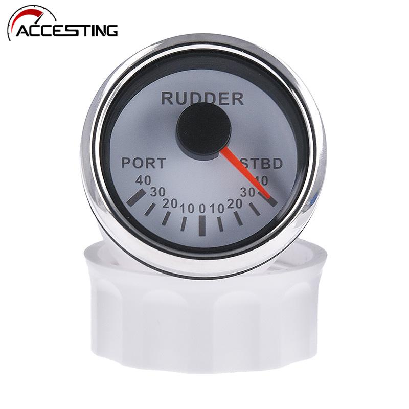 New 52mm Rudder Angle Gauge 0-190 ohm Sail boat Rudder Angle Indicator ...