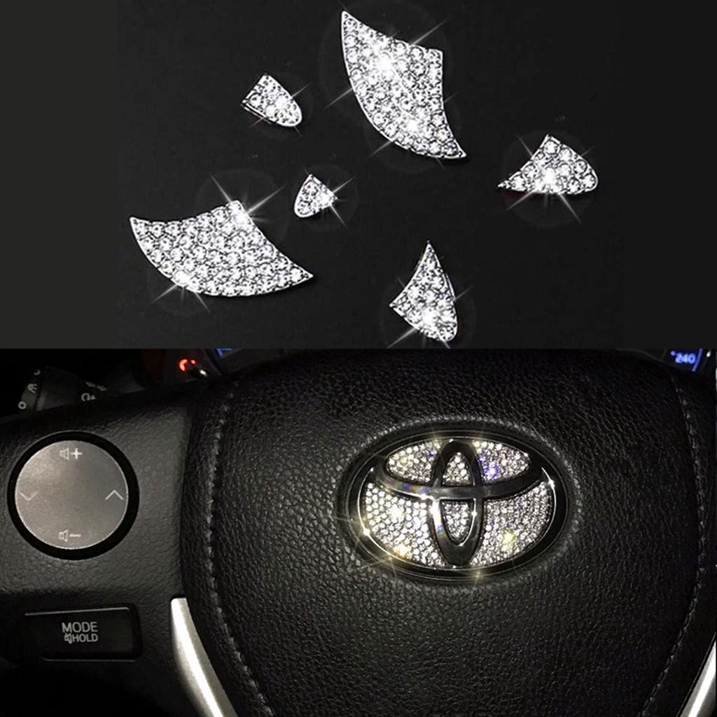 Car Steering Wheel Decoration Sticker with Crystal Diamonds Compatible ...