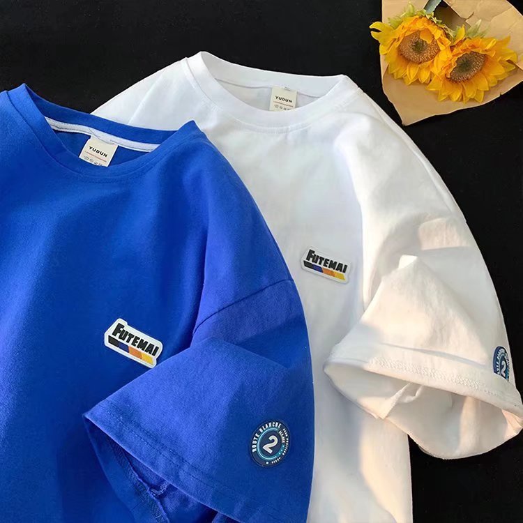 T-shirt short-sleeved 2023 new summer loose mid-length Harajuku style ...