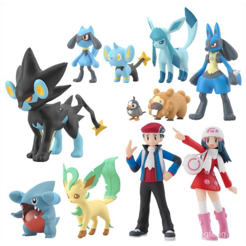 BANDAI POKEMON SCALE WORLD - SINNOH 2 LUCAS DAWN STARLY BIDOOF LUCARIO ...