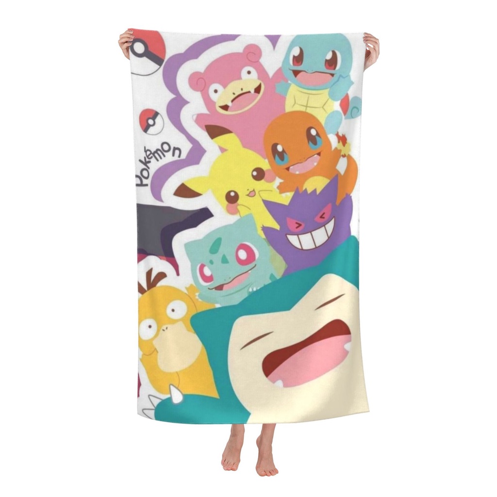 Pokemon Unisex Microfiber Towels Bath Robes Bath Towels Fashion Printed ...