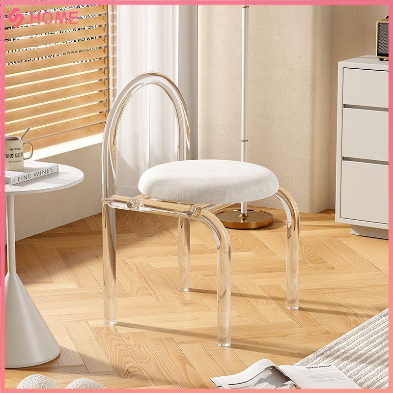 Nordic dressing chair, dressing table, stool, transparent acrylic chair ...