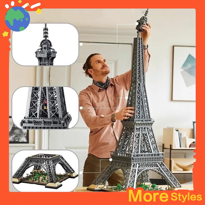 Eiffel Tower building blocks toys for kids European style architecture model world landmark nano ...