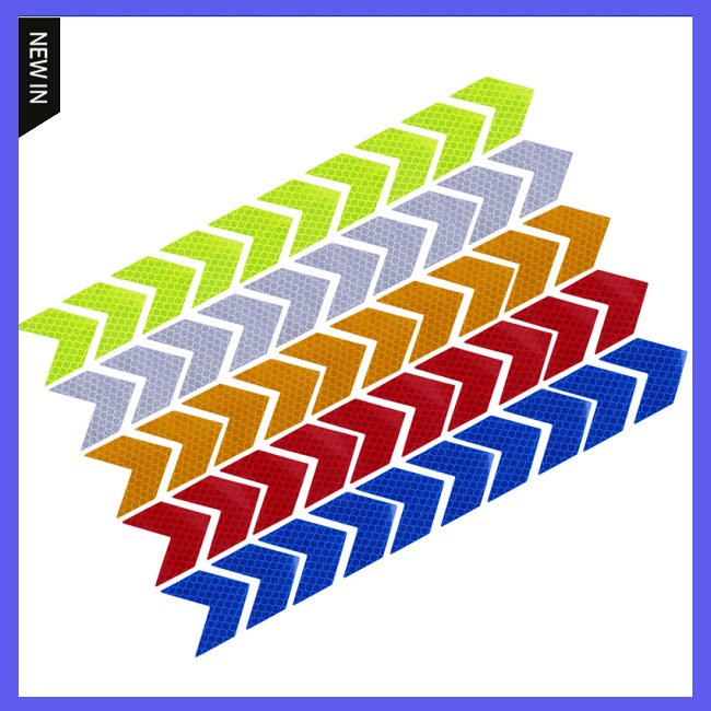 HOT 10pcs/set Arrow Reflective Car Body Sticker Waterproof Safety ...