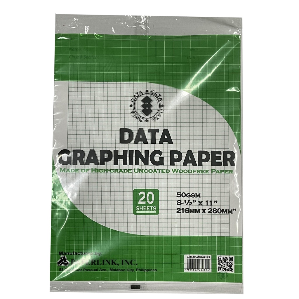 Data Graphing Paper 8-1/2 x 11" (Pack of 20's) | Shopee Philippines