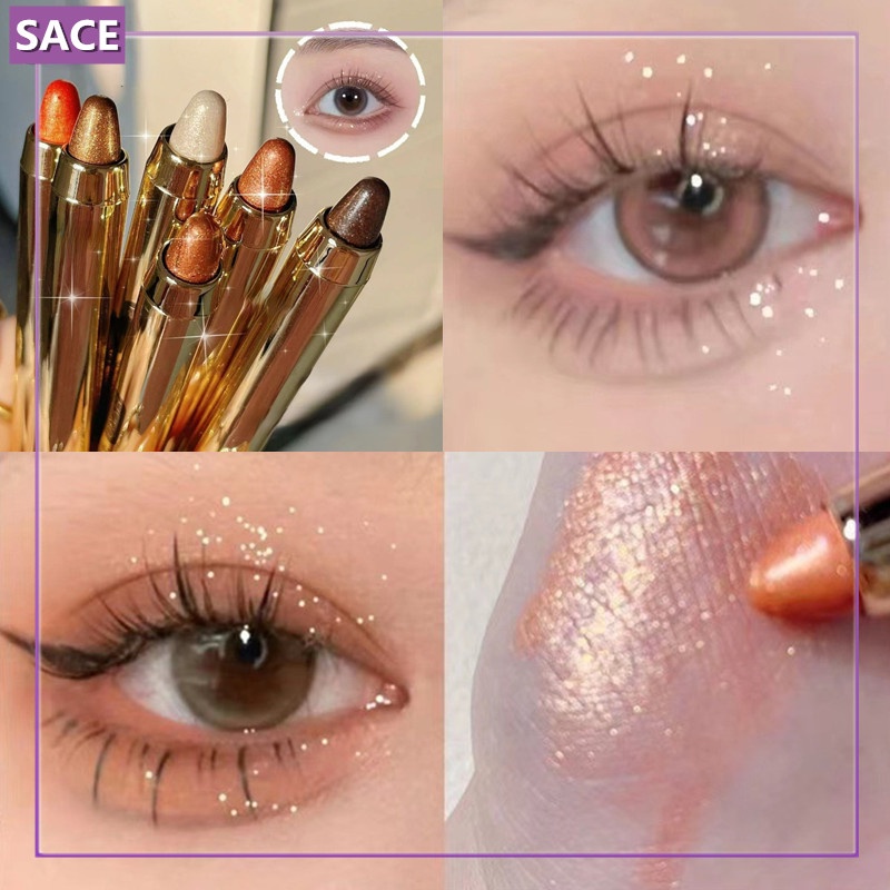 MYHO Highlighter Double-head Glitter High-gloss Eye Shadow Longlasting ...