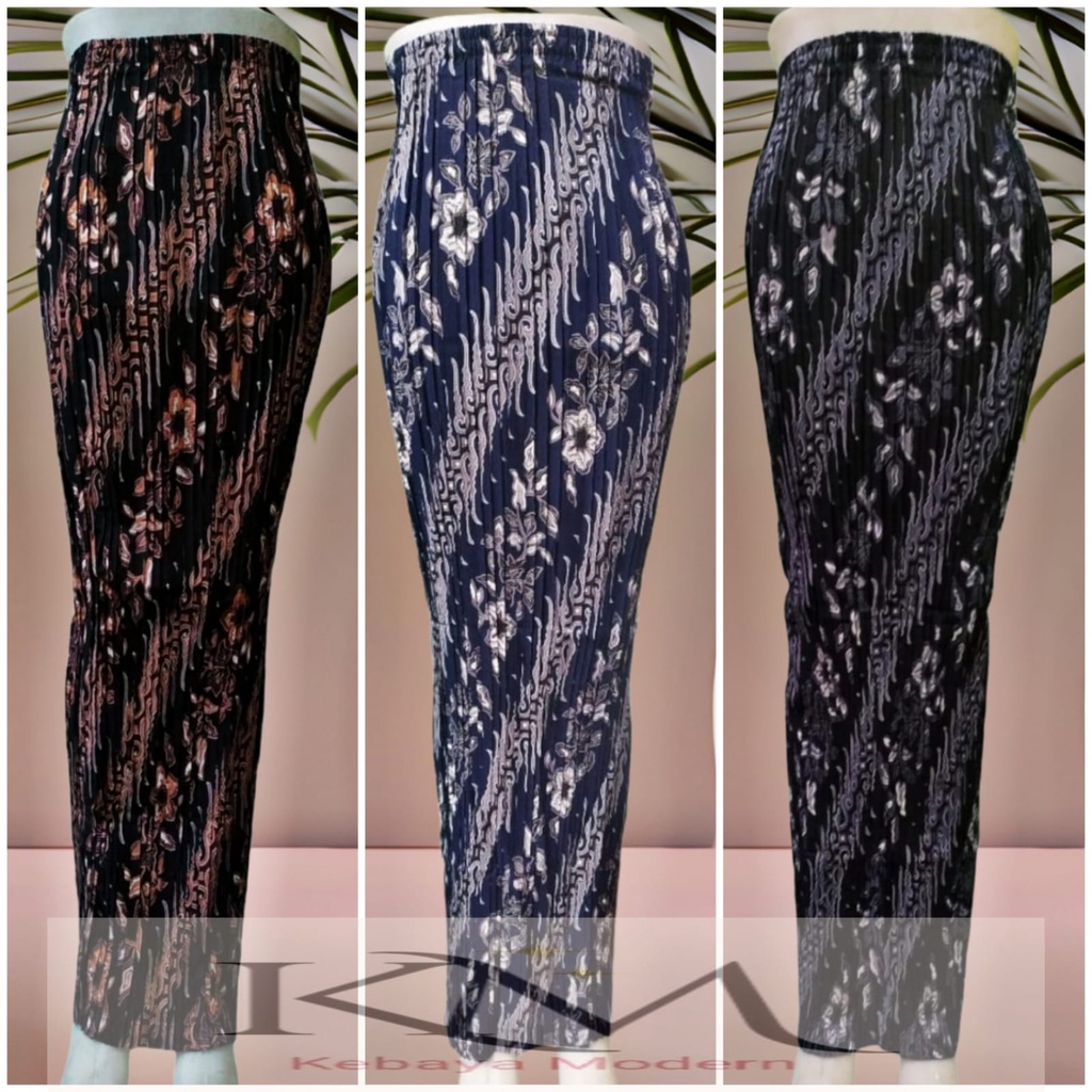 Motif Batik Pleated Skirt/Batik Skirt/Pleated Skirt/Long Pleated Skirt ...