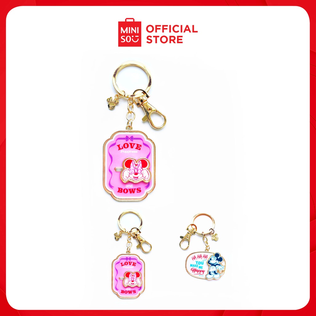 MINISO Disney 100 Smile Faces Collection Movable Metal Keychain ...