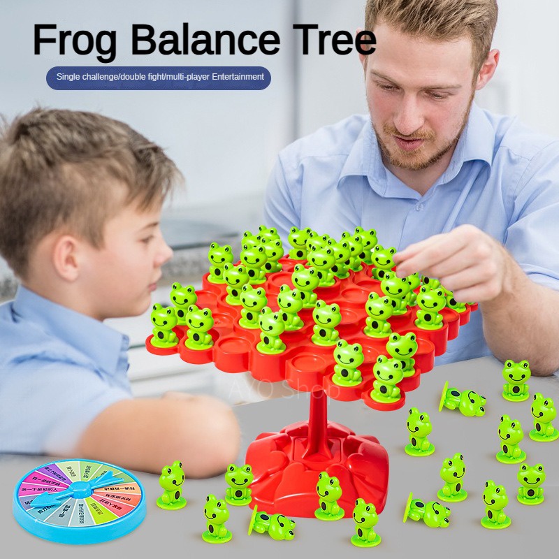 Frog Balance Tree Top Tower Carousel Jenga Parent-child Interactive ...
