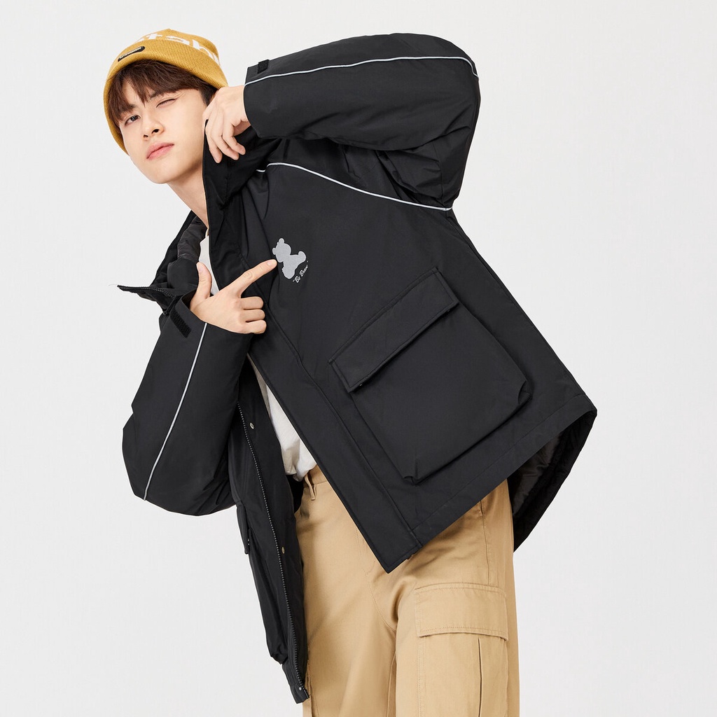 Semir Down Jacket Men 2023 Winter New Reflective Bear Print Design ...