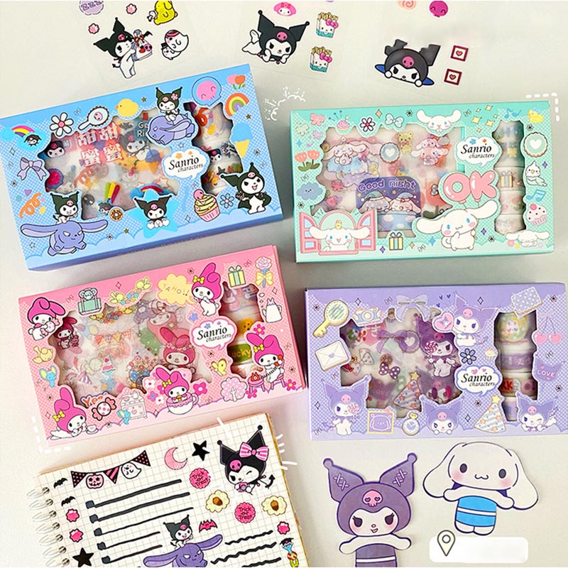 Cartoon Kuromi Hello Kitty DIY Hand Accoun Diary Stickers Sanrio Series ...