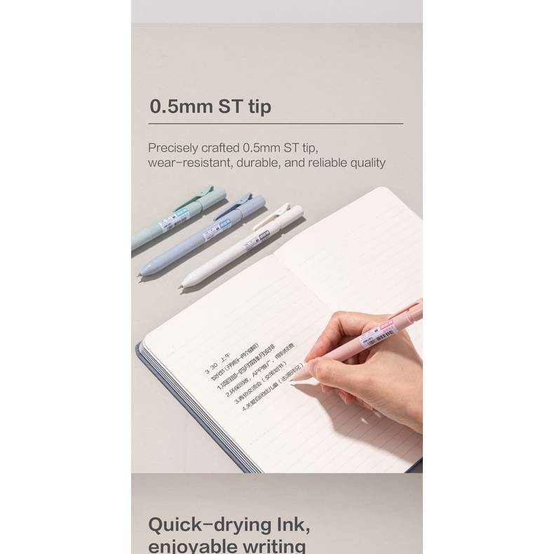 Deli SA170 Press Self-locking Gel Pen 0.5mm ST Head Black Ink | Shopee ...