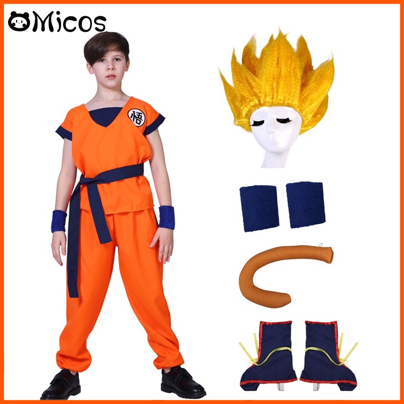 Anime Dragon Ball Z Costume For Kids Boy Son Goku Cosplay Halloween ...