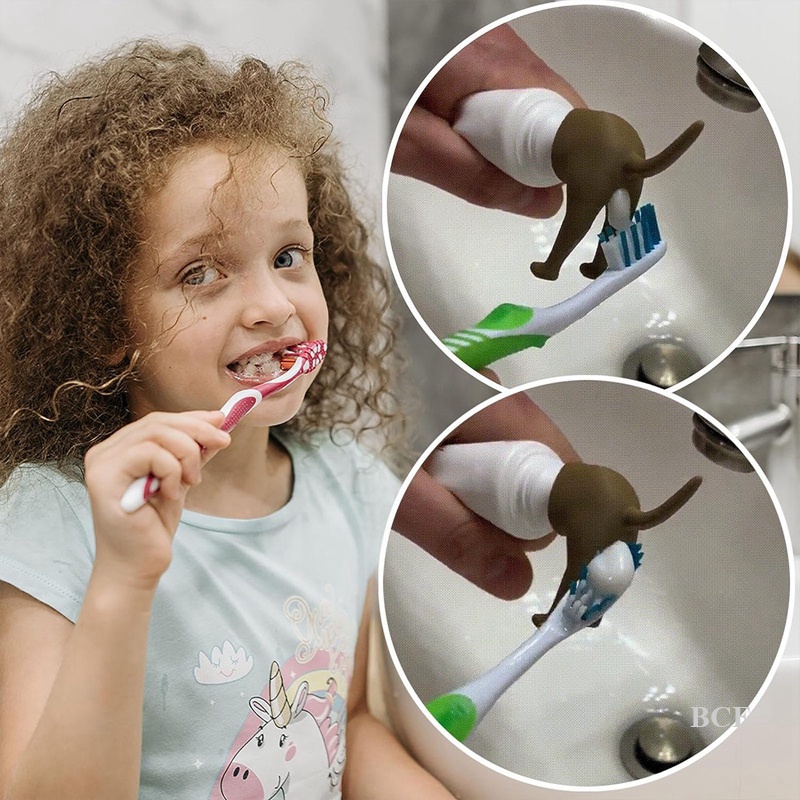 FAUSE Pooping Dog Butt Toothpaste Topper, Self Closing Toothpaste Caps ...