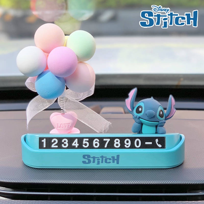 Disney Stitch Car Temporary Parking Number Plate Car Interior ...