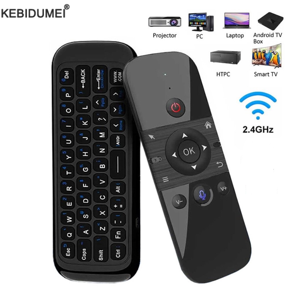 W1 PRO Air Mouse Voice Control 2.4G Wireless Keyboard 2 in 1 ...
