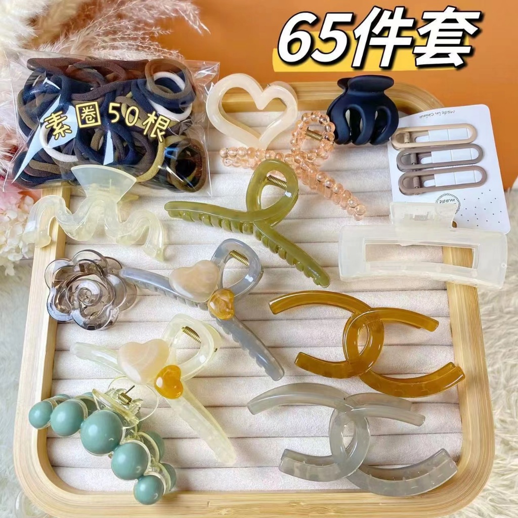111pcs Set Korean Style Hair Clip For Women Hair Tie Stretch Rubber ...