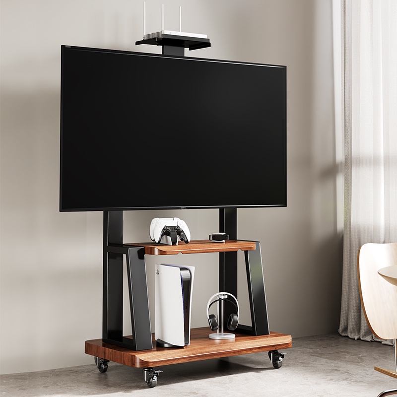 Movable TV bracket floor-mounted cart all-in-one rack is commonly used ...