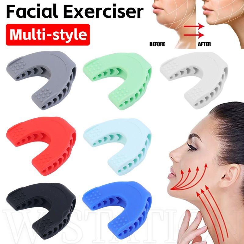 Silicone Bite Balls Jaw Exerciser / Facial Neck Muscle Fitness Trainer ...