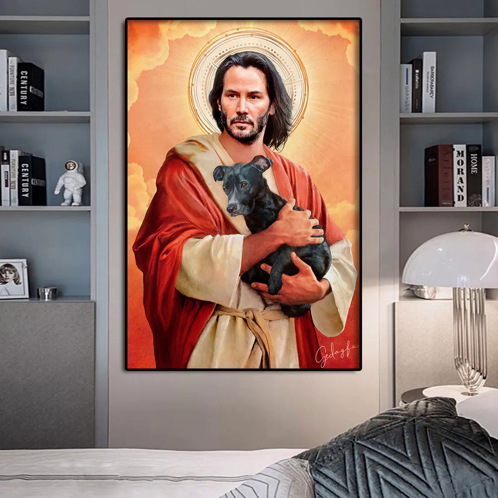 Canvas Printed Paintings Wall Art Modern Nordic Posters Keanu Reeves ...