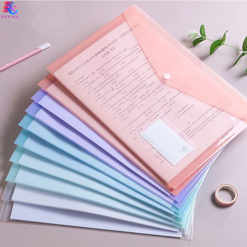 Document File Plastic A4 Size Mixed Colors There Is A Pastel Tone On ...