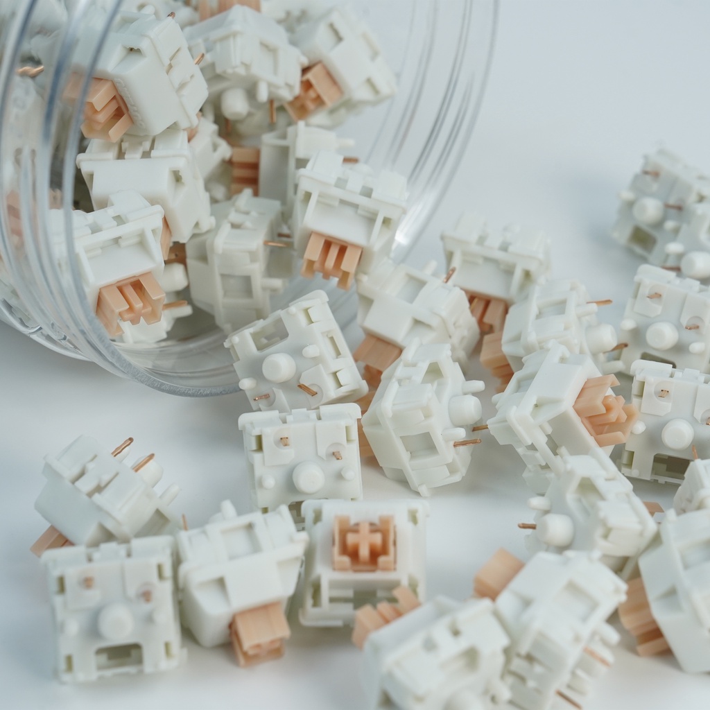 Outemu Cream Blue Pink Yellow Switches Lubed Mechanical Keyboard Switch ...