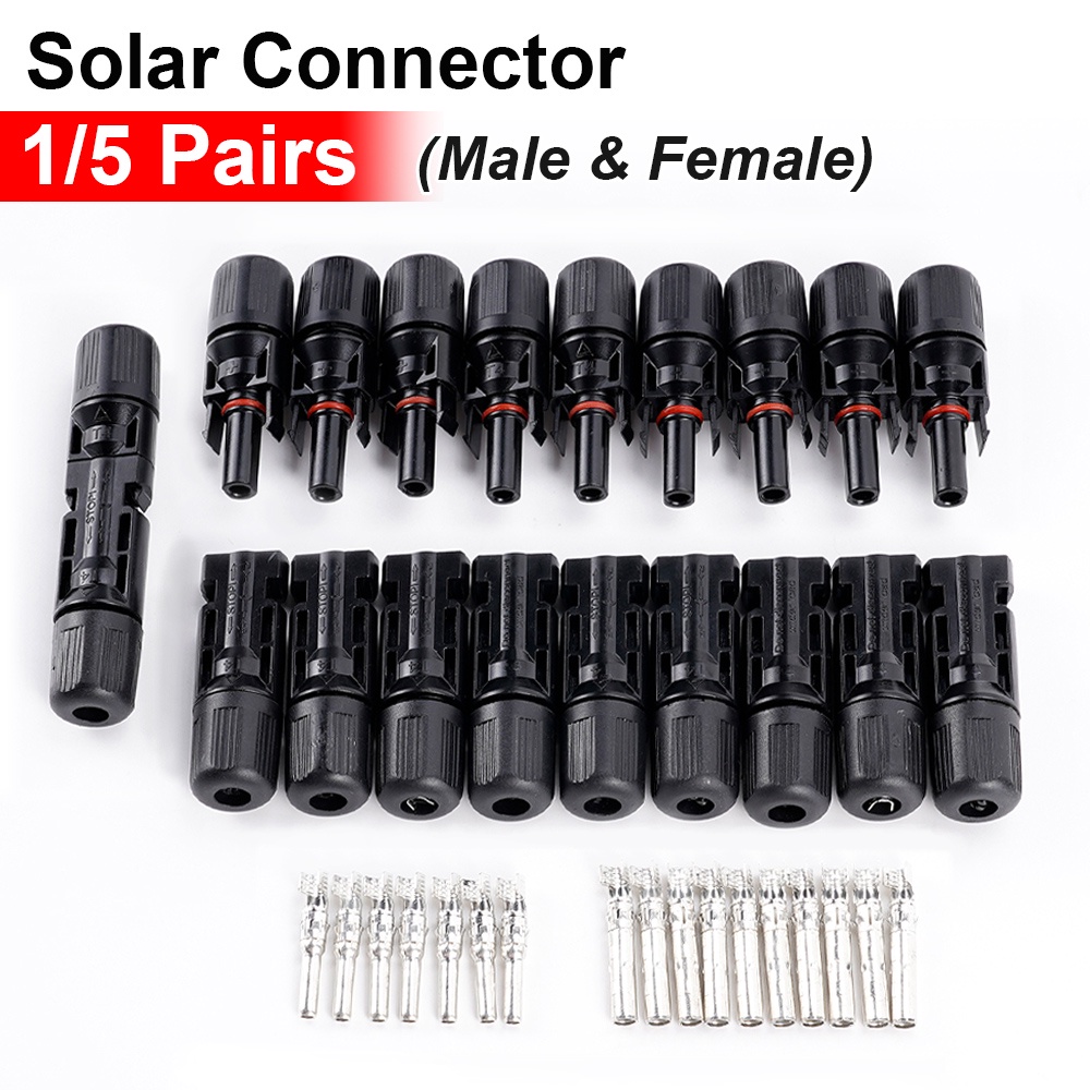 Photovoltaic Connector 1/5Pair 1000V Photovoltaic Connector MC4 Solar ...