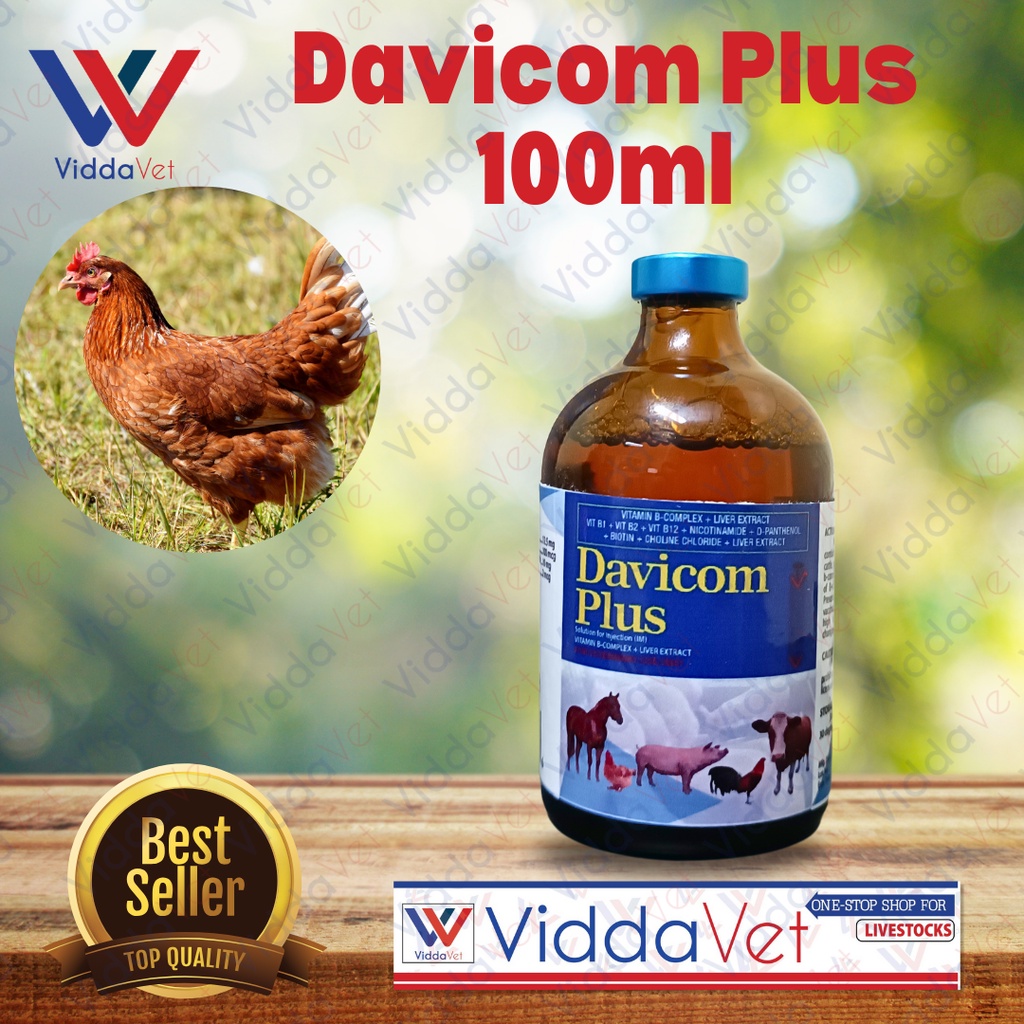 100ml Davicom plus B-complex +Liver Extract for swine, poultry ...