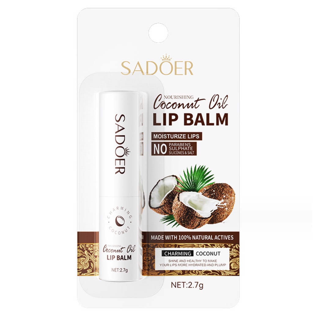 SADOER Nourishing Coconut Oil Lip Balm 2.7g | Shopee Philippines