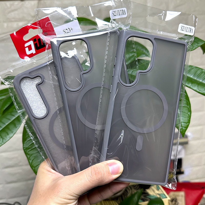 Magnetic Matte Clear Case For Samsung Galaxy S24 S23 S22 Ultra Plus ...