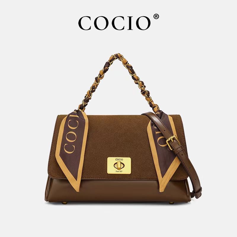 Cocio Tote Bag 2024 Spring New High-Grade Leather Frosted Chain Handbag ...