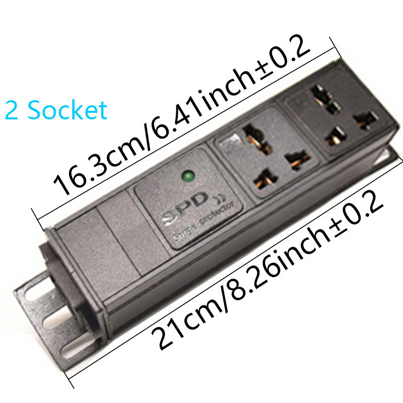 Server Rack PDU power distribution unit C14 power input 2-12 ways universal extension socket LED ...