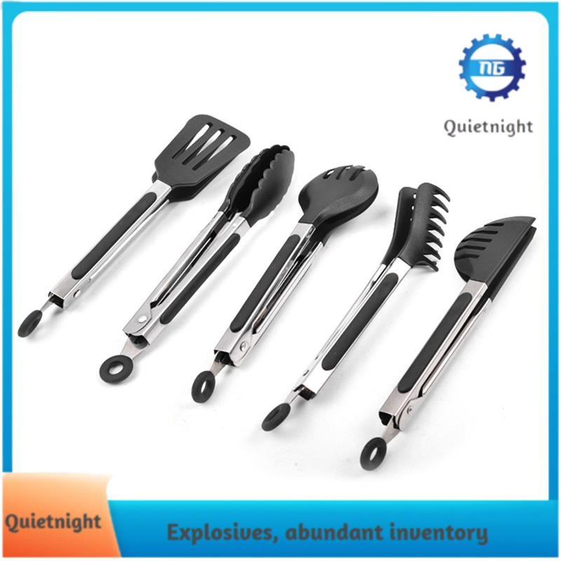 [quietnight.ph] A Stainless Steel Silicone Kitchen Tongs Bbq Clip Salad ...