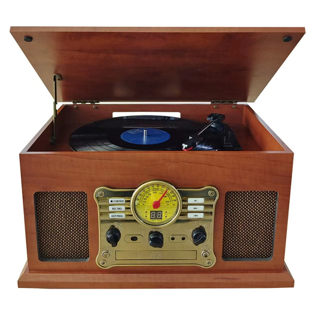 Vintage Phonograph Record Player Retro Record Player CD Tape Player ...