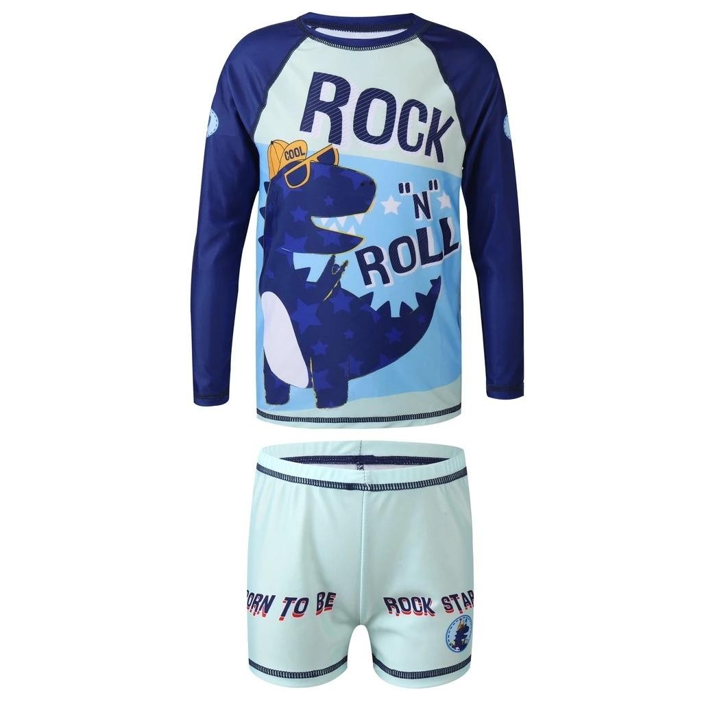 SCPH Kid's Rock & Roll 2in1 Terno Rashguard for Boys, Swimming Beach ...
