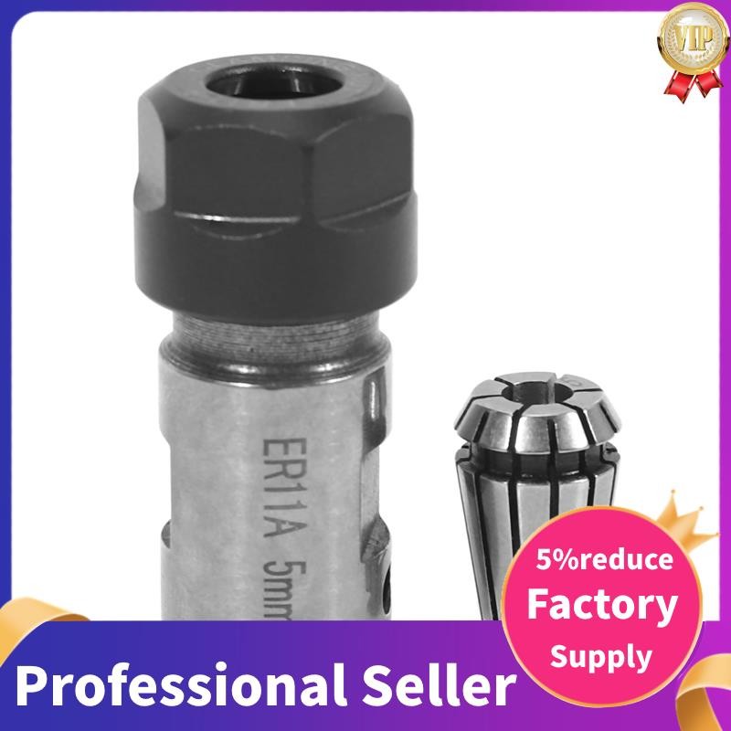 Er11 5Mm Motor Shaft Collet Chuck Spindle Extension Rod Inner + Er11 Spring Collet For Cnc ...