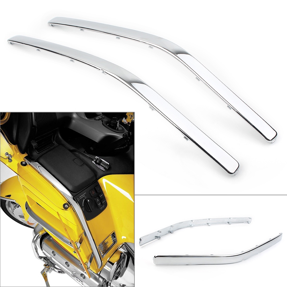 Chrome Motorcycle Front Side Fairing Cowl Edge Molding Trim for Honda ...