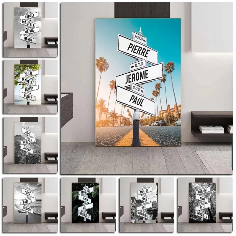 Unique Personality Road Signs Creative Posters, Prints, Oil Painting ...