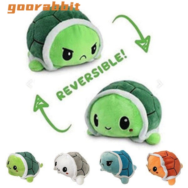Goorobbit Flip Turtle Plush Toy Stuffed Angry Happy Toys Soft Cute ...