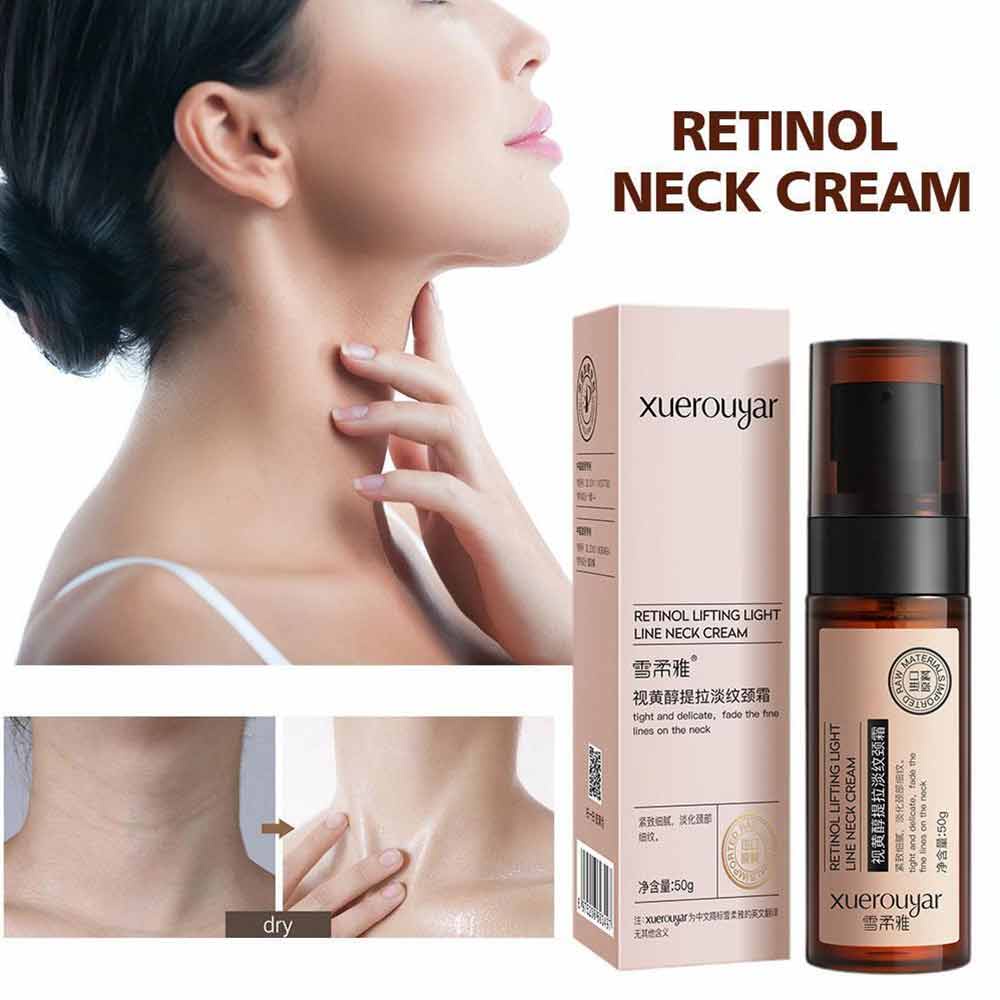 Xuerouyar Retinol Anti-Wrinkle Neck Cream Retinol Lifting Light Line ...