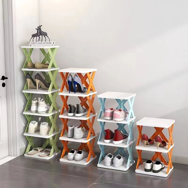 5-Layer Folding Multi-tier Shoe Rack Simple Storage Rack For Dormitory ...