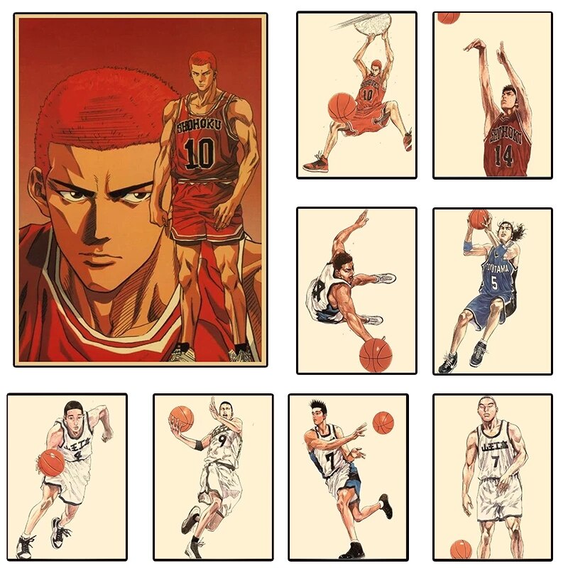 Slam Dunk Canvas Wall Art Anime Painting HD Prints Sakuragi Hanamichi ...