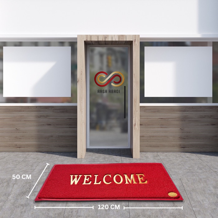 MERAH Pvc Noodle Carpet Mat/Lobby Mat Vermicelli Mat WELCOME Motif ...