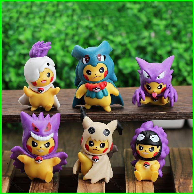 Hobby 6pcs Pokemon Pikachu Cosplay Gastly Gengar Haunter Lucario ...