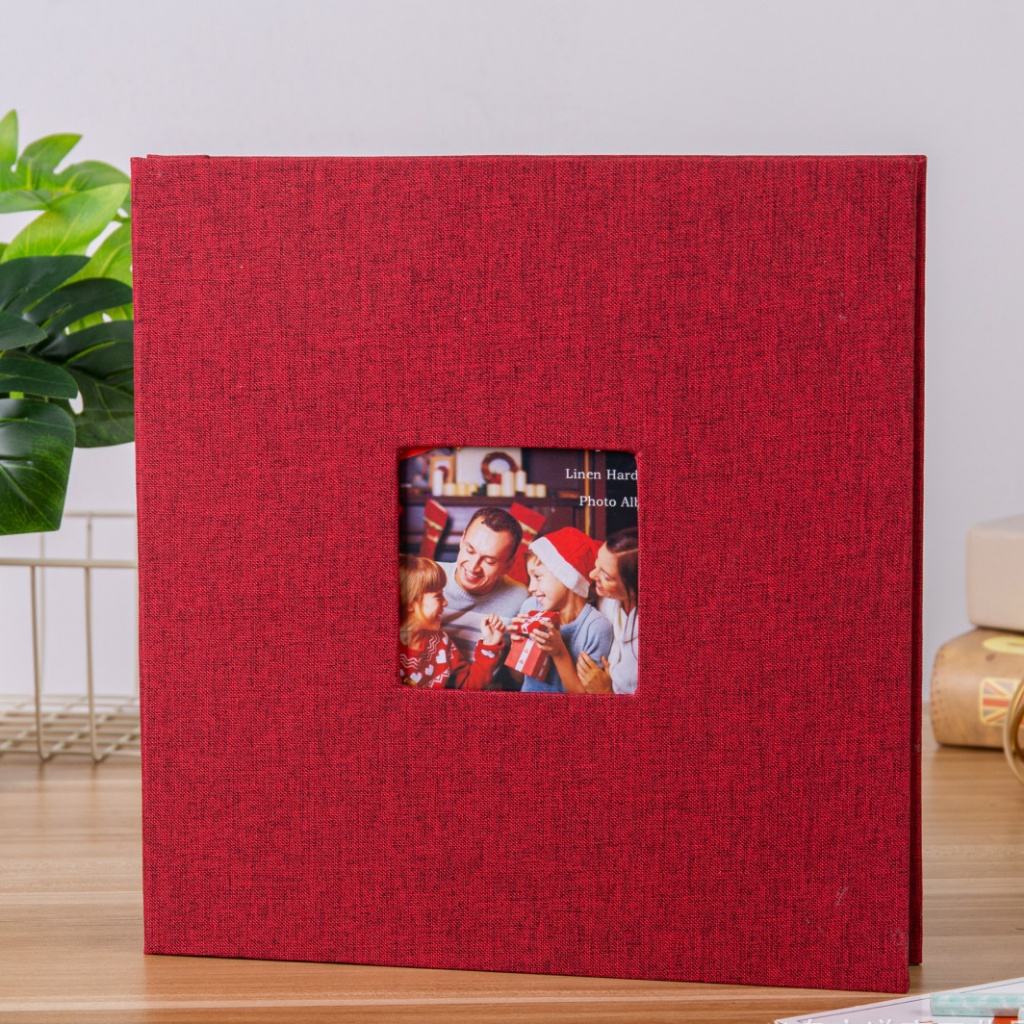 DIY Size Self-Adhesive Photo Album Linen Cover 20 Sheets 40 Pages High ...