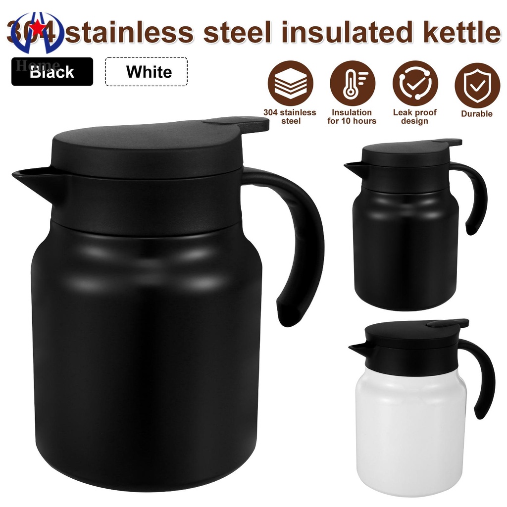 Thermal Coffee Carafe 1000ML Large Capacity Insulated Water Pitcher 316 ...