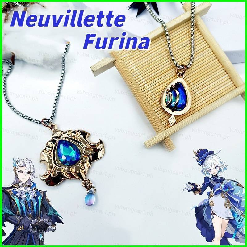 YB1 Genshin Impact Neuvillette Furina Necklace Vision Anime Pendant ...