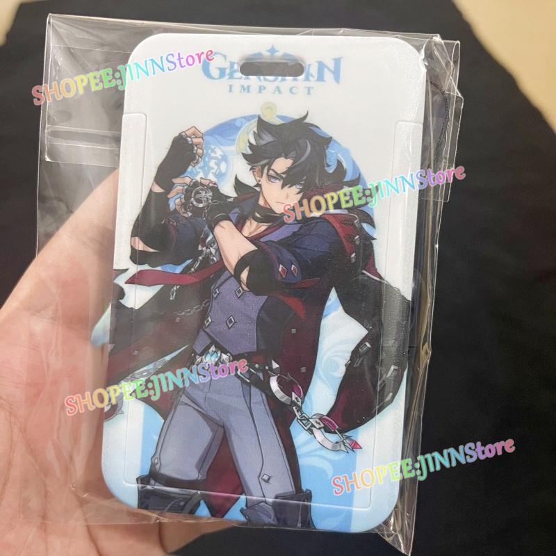 - JN - GENSHIN IMPACT Cartoon Card Cover With Element Pendant Lyney ...