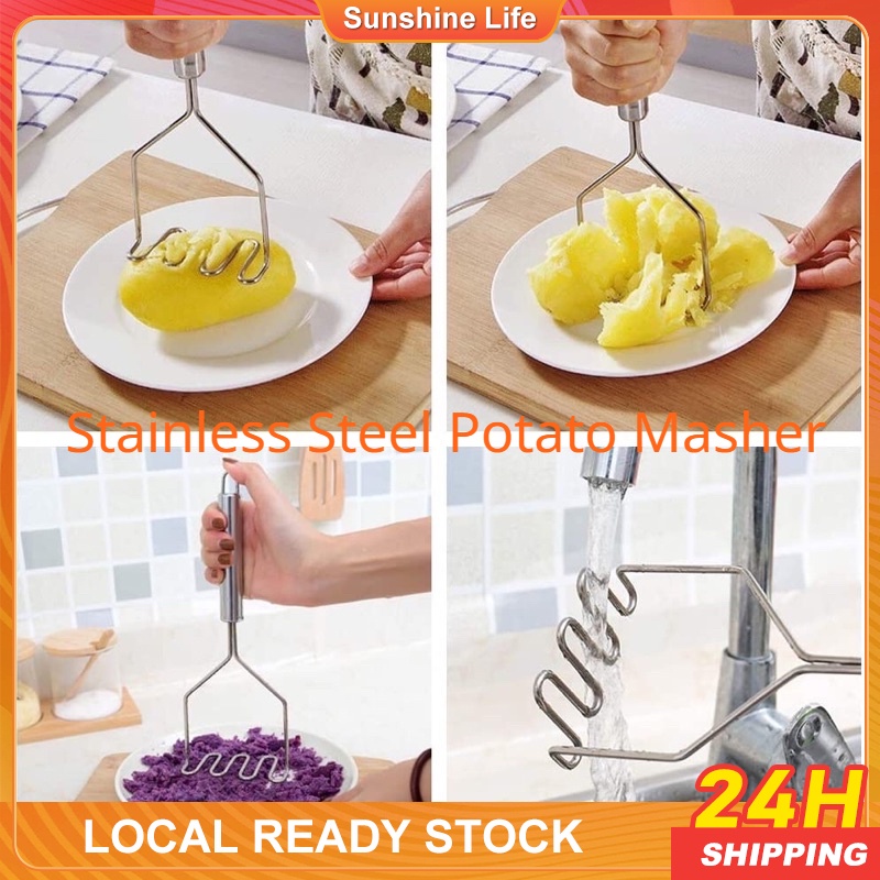 Stainless Steel Potato Masher Kitchen Cooking Tools - Wavy Potato ...
